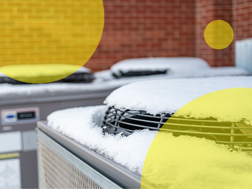 What should you do if there is ice on your air conditioner unit?